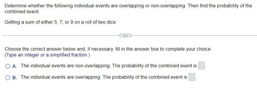 Solved Determine whether the following individual events are | Chegg.com