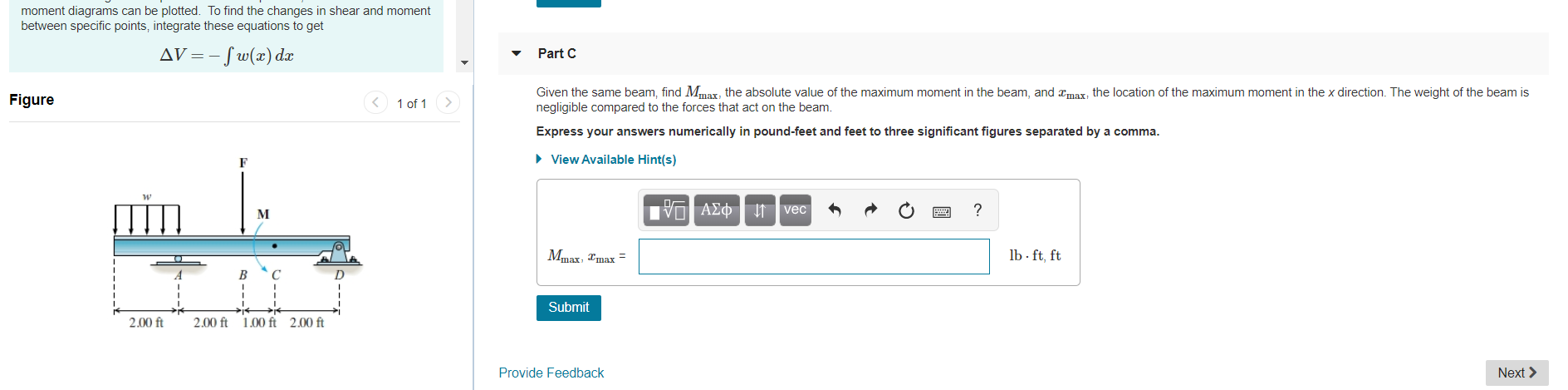 Solved Review Learning Goal: Part A To construct shear and | Chegg.com
