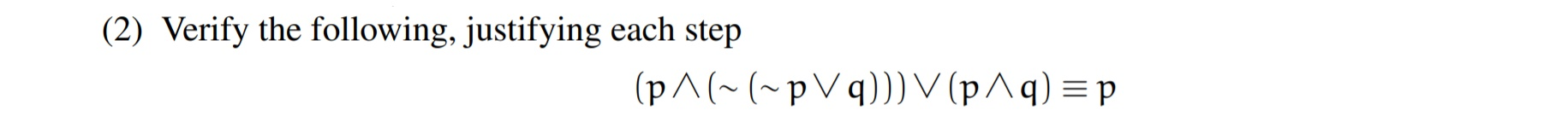 Solved (2) Verify the following, justifying each step | Chegg.com