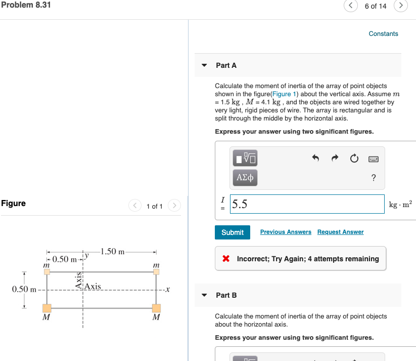 Solved Calculate the moment of inertia of the array of point | Chegg.com