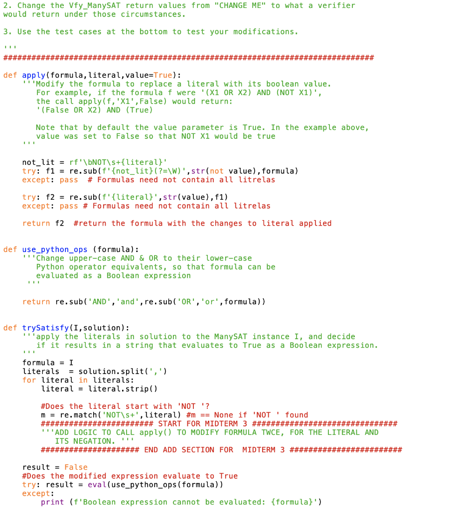 1 S Vfy_Many SAT, a verifier for the Many SAT problem | Chegg.com