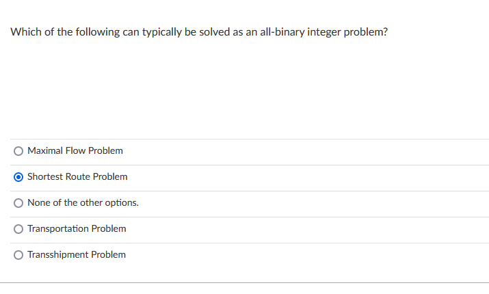 Solved Which of the following can typically be solved as an | Chegg.com