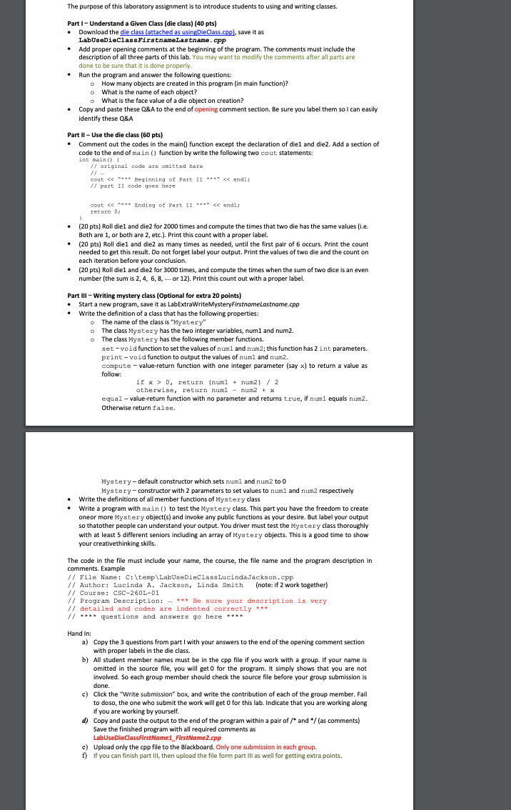 Solved The purpose of this laboratory assignment is to | Chegg.com