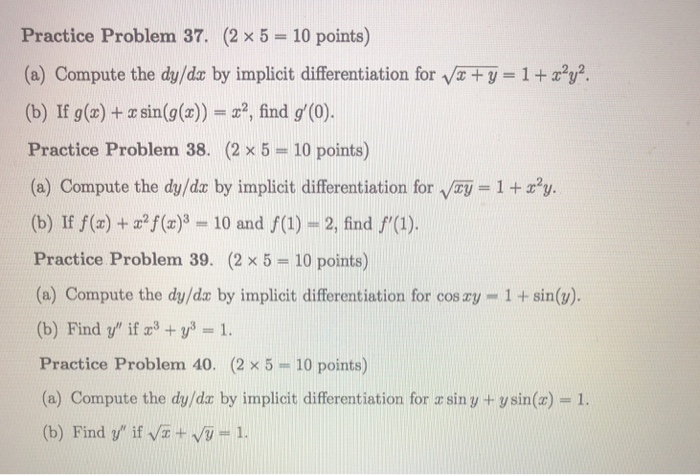 Solved Practice Problem 37. (2x 5-10 points) (a) Compute the | Chegg.com