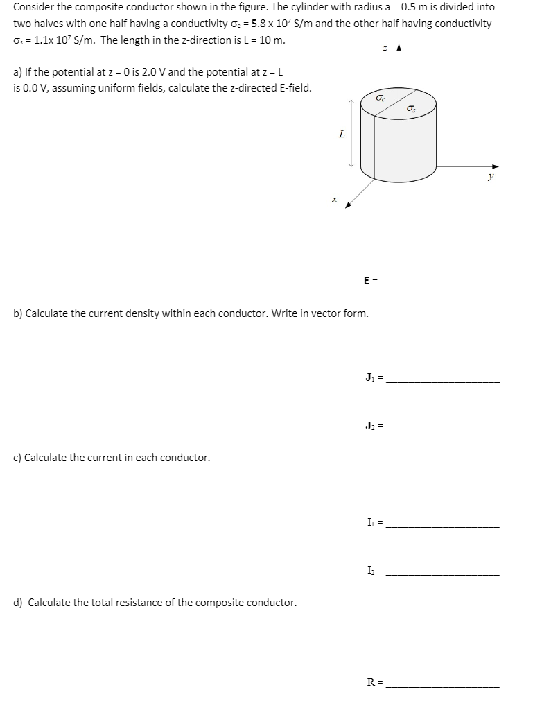 Solved Consider the composite conductor shown in the figure. | Chegg.com