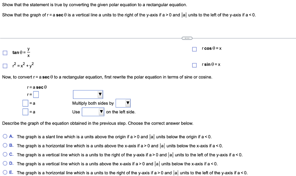 Solved Show that the statement is true by converting the | Chegg.com