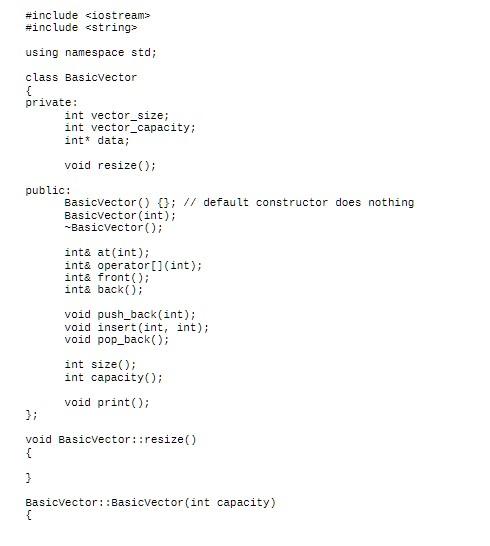 Solved Overview A vector is a container that can be treated | Chegg.com