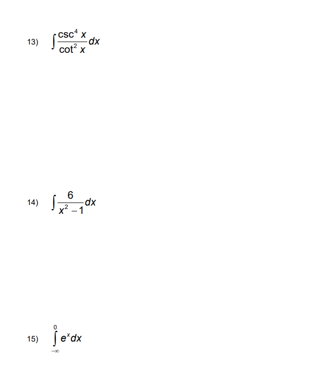 Solved Calculate the following integrals using any method: 3 | Chegg.com