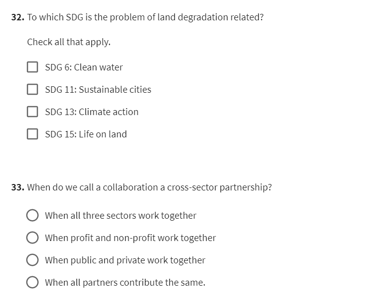 Solved 32. To which SDG is the problem of land degradation | Chegg.com