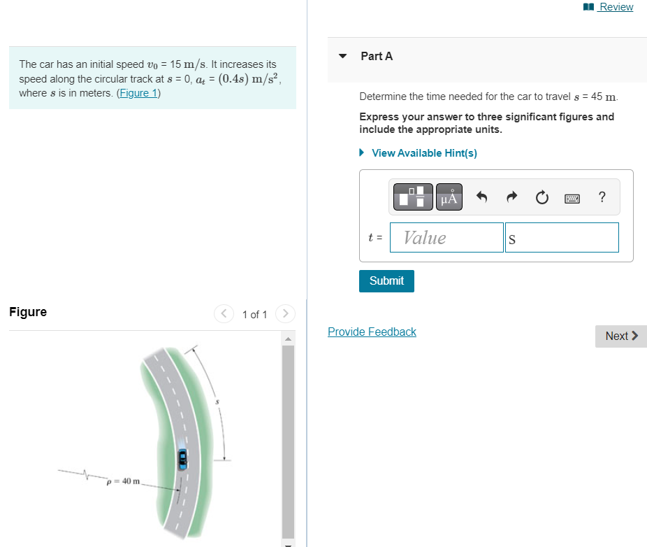 Solved The car has an initial speed v0=15 m/s. It increases | Chegg.com