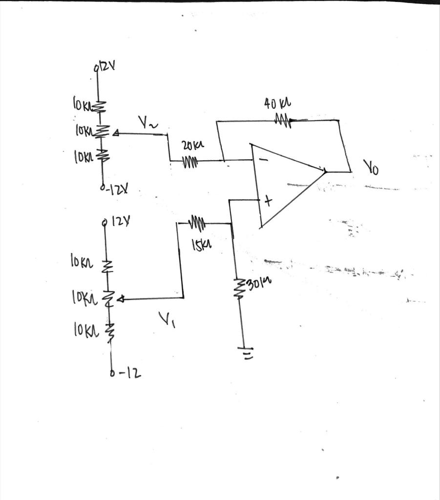 Solved Find Vo when 1. V1 = 2V, V2 = 1V 2. V1 = -1V, V2 = | Chegg.com