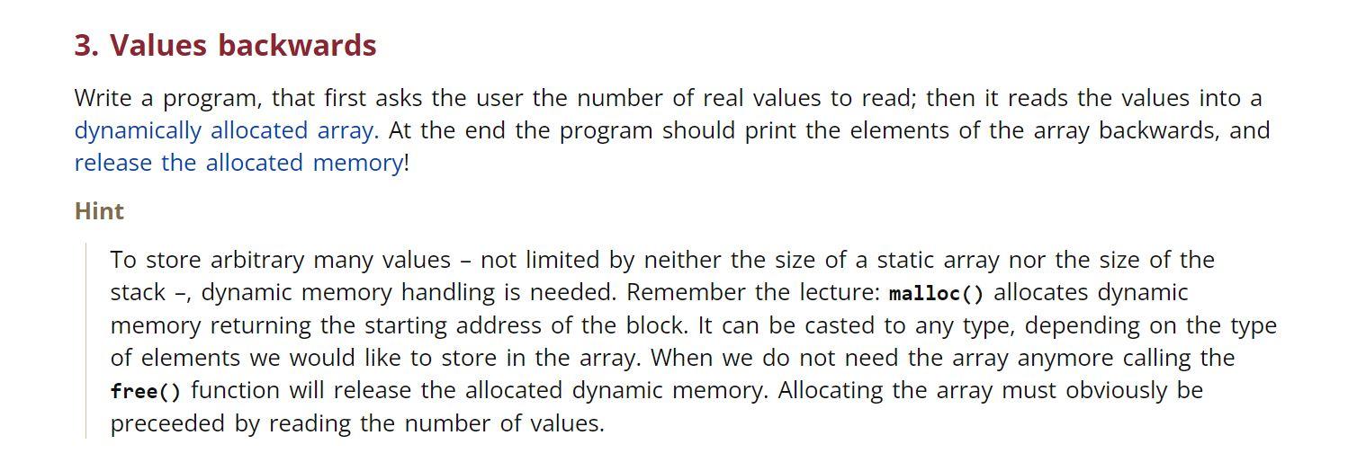 Solved 3. Values backwards Write a program, that first asks | Chegg.com