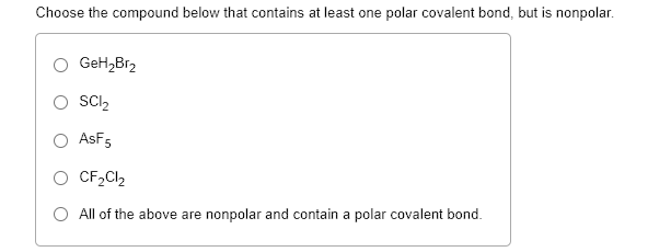 Solved Choose the compound below that contains at least one | Chegg.com