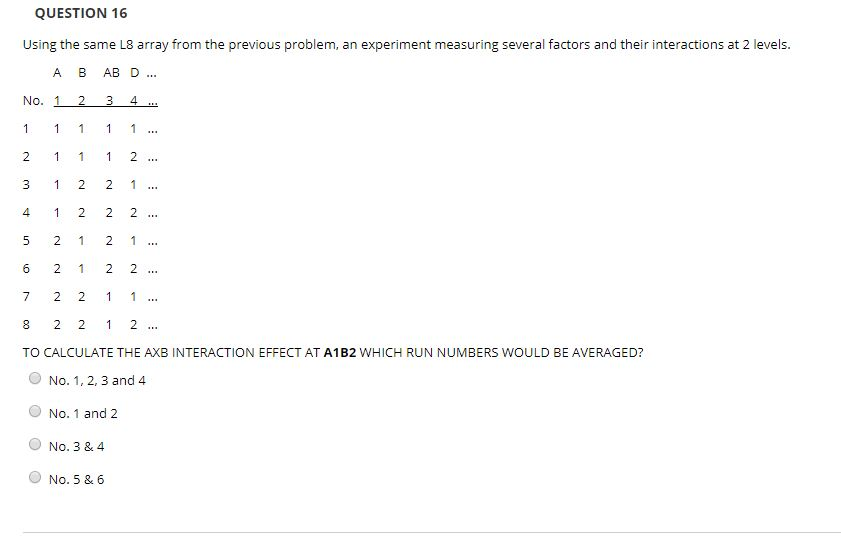 Solved QUESTION 16 Using the same L8 array from the previous | Chegg.com