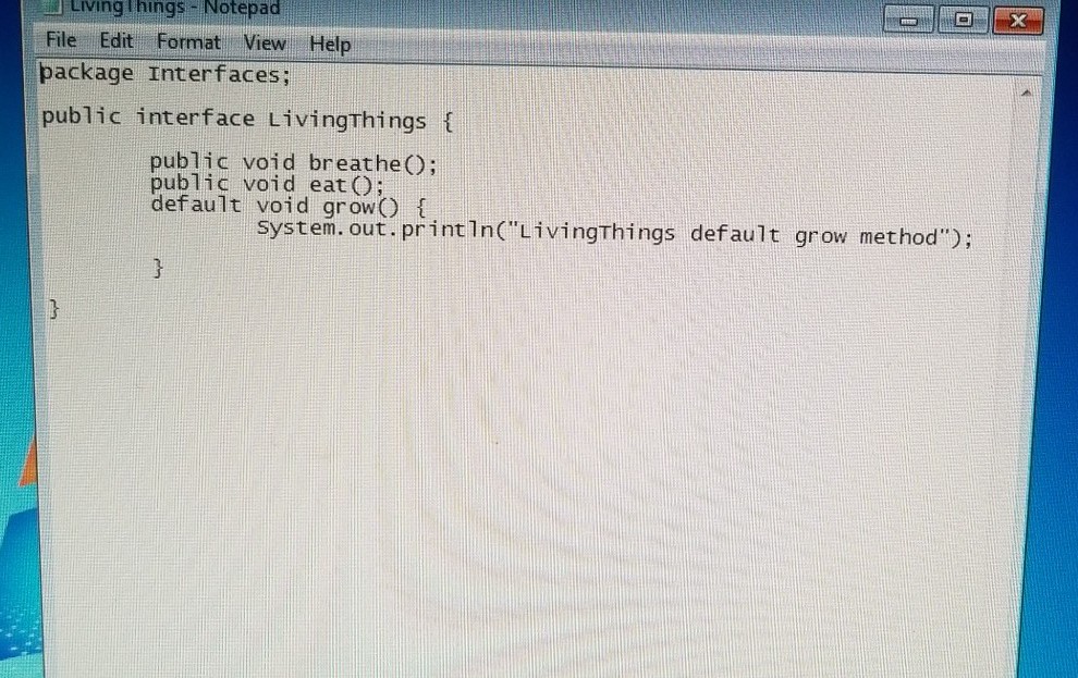 Solved Testinterfaces Notepad File Edit Format View Help 