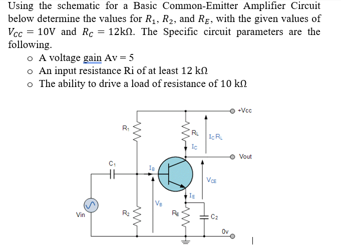 Solved Using the schematic for a Basic Common-Emitter | Chegg.com