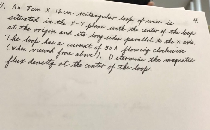 Solved An 8 cm times 12 cm rectangular loop of wire is | Chegg.com