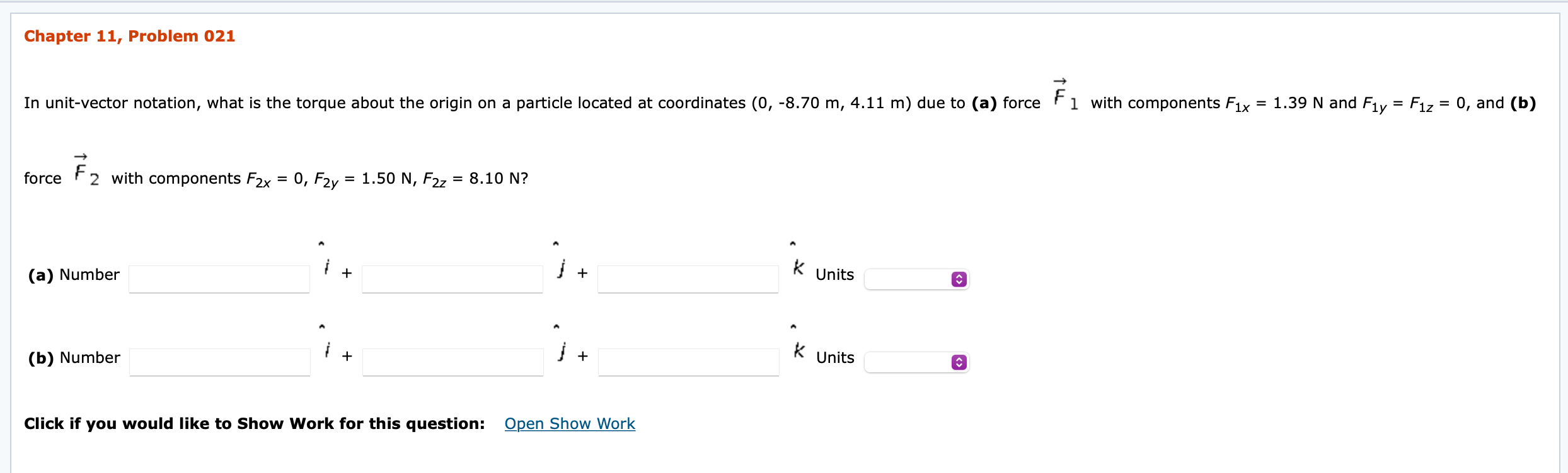 Solved Chapter 11, Problem 021 In unit-vector notation, what | Chegg.com