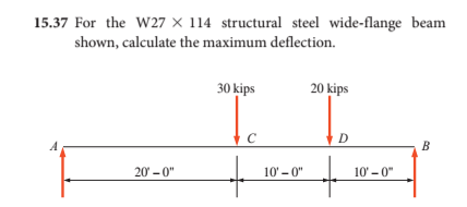 Solved 15.37 For the W27 X 114 structural steel wide-flange | Chegg.com