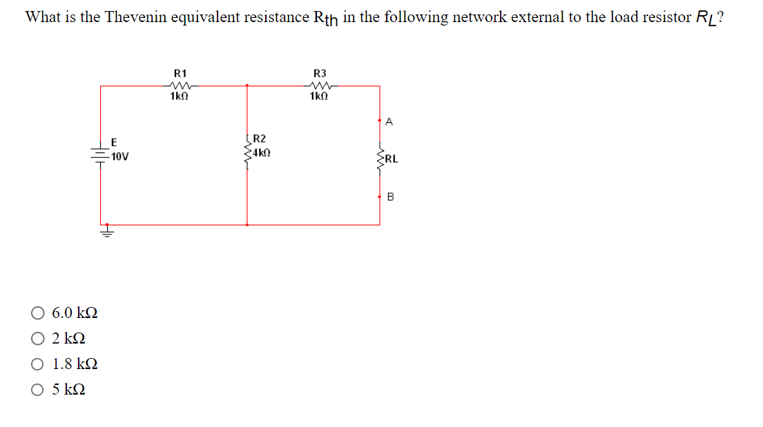 Solved What is the Thevenin equivalent resistance Rth in the | Chegg.com