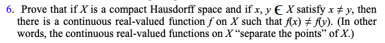 Solved 6. Prove that if X is a compact Hausdorff space and | Chegg.com