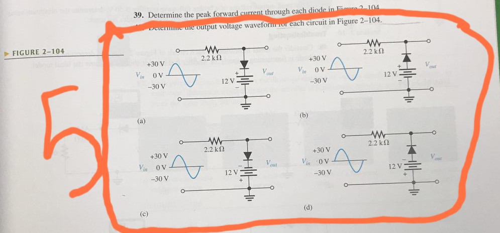 Solved 39 Determine The Peak Forwar Through Each Diode In