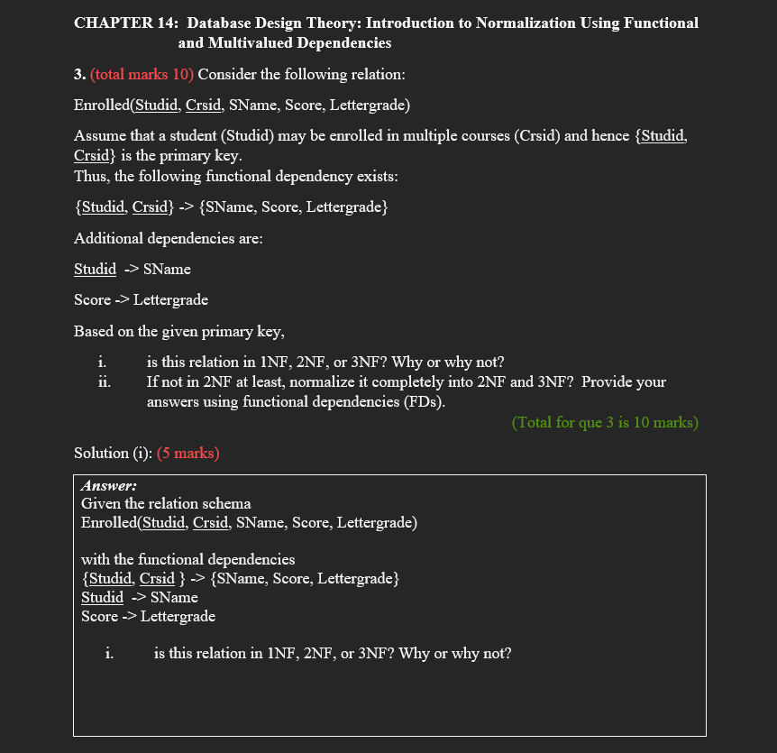 Solved CHAPTER 14: Database Design Theory: Introduction to | Chegg.com Solved CHAPTER 14: Database Design Theory: Introduction to | Chegg.com