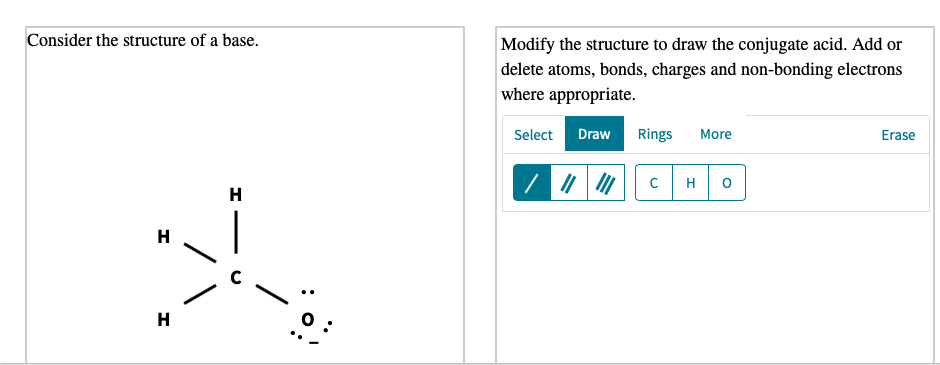 Solved Consider the structure of a base. Modify the | Chegg.com