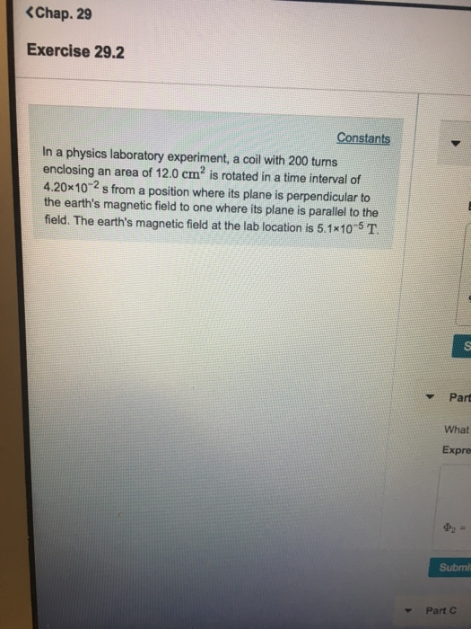 Solved Chap, 29 Exercise 29.2 Constants In a physics | Chegg.com