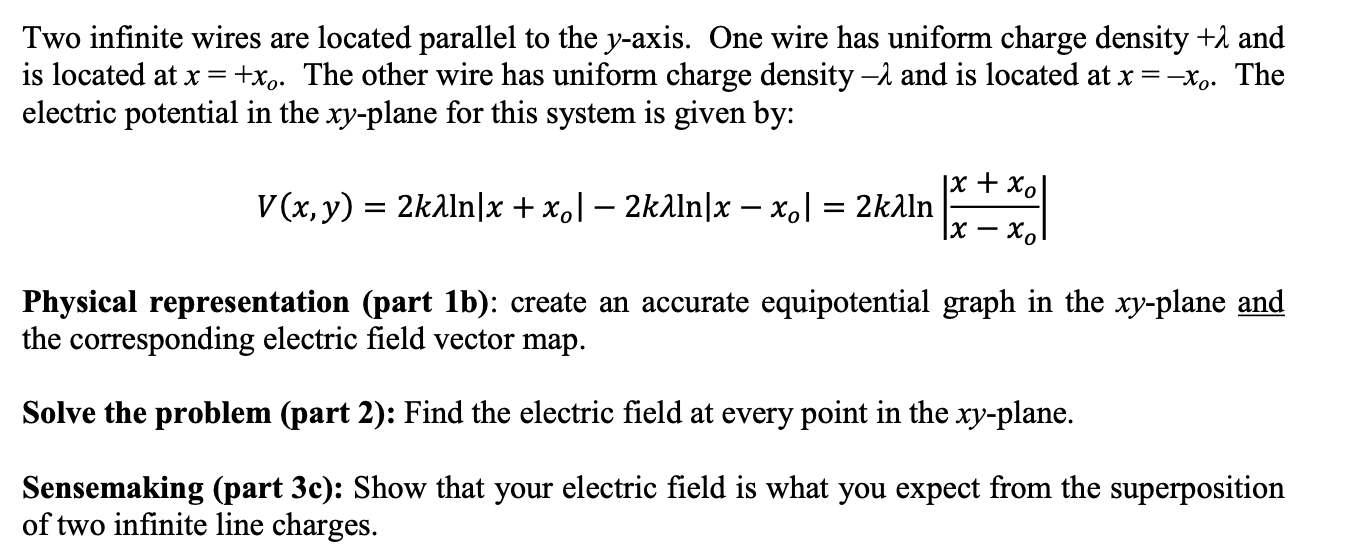 Solved Two infinite wires are located parallel to the | Chegg.com