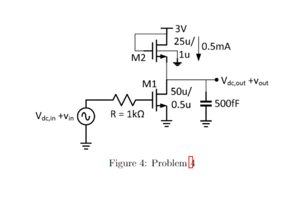 Solved Problem 4. (30 points) Single-stage amplifier | Chegg.com