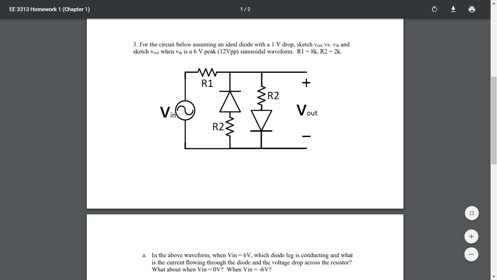 EE 3313 Homework 1 (Chapter 1) 1/2 EE 3313 Homework 4 | Chegg.com
