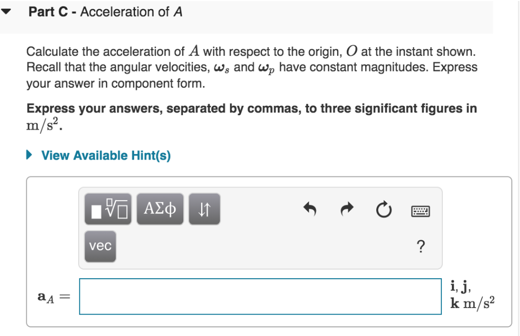 Solved Learning Goal: To determine the linear and angular | Chegg.com