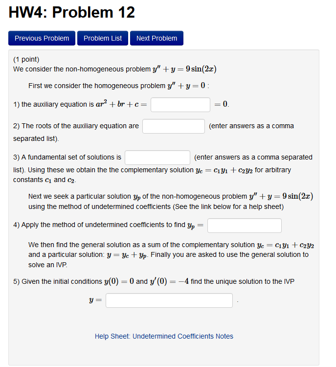 Solved HW4: Problem 12 Previous Problem Problem List Next | Chegg.com