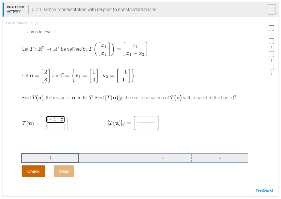 Solved CHALLENGE ACTIVITY 5.7.1: Matrix representation with | Chegg.com
