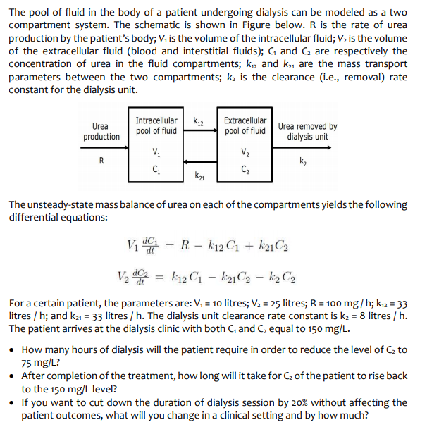 Solved The pool of fluid in the body of a patient undergoing | Chegg.com