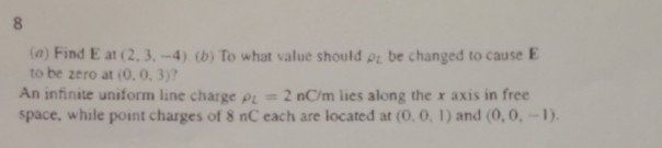 Solved (a) Find E at (2.3.-4) (b) TO what value should pt be | Chegg.com