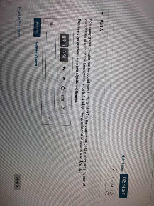 Solved 02:14:51 Hide Timer く. 2of34 Part A How many grams of | Chegg.com