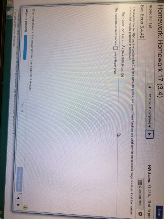 Solved Homework Homework Score 0 Of 1 Pt Bus Econ 3 4 49