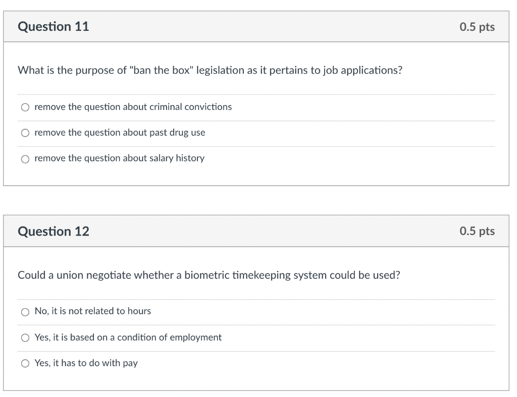 Solved Question 1 0.5 pts An employee slips and falls while | Chegg.com