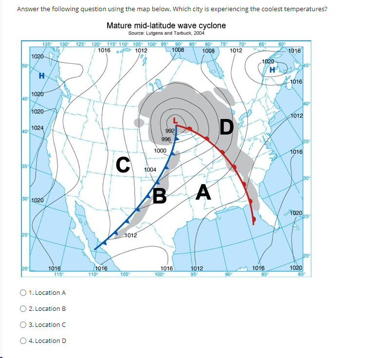 Solved Answer The Following ion Using The Map Below Chegg