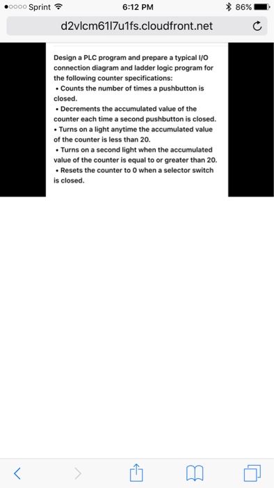Solved Design a PLC program and prepare a typical I/O | Chegg.com
