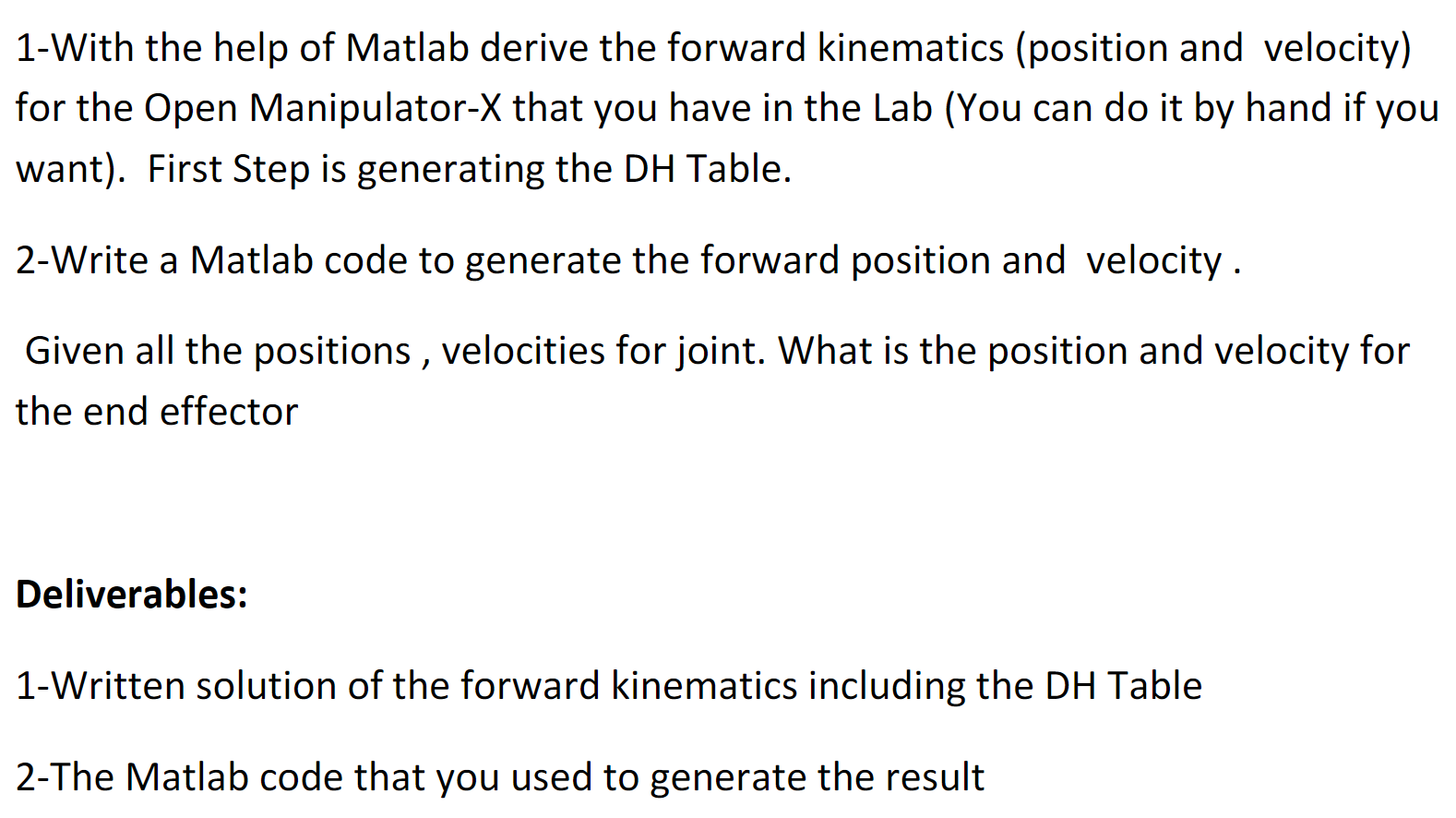 Solved 1-With the help of Matlab derive the forward | Chegg.com