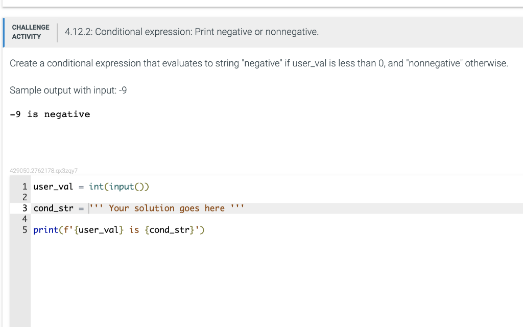 [solved] Create A Conditional Expression That Evaluates T