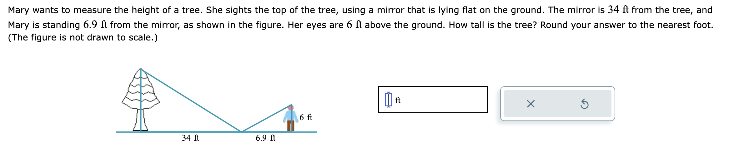 Solved Mary wants to measure the height of a tree. She | Chegg.com