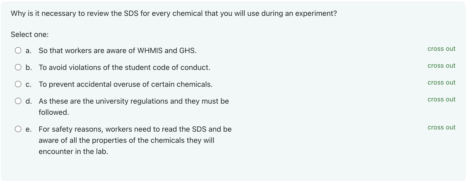 Solved Why is it necessary to review the SDS for every | Chegg.com