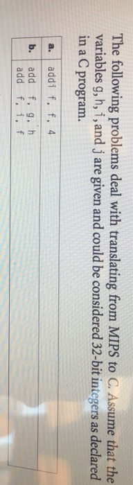 Solved The following problems deal with translating from | Chegg.com Solved The following problems deal with translating from | Chegg.com