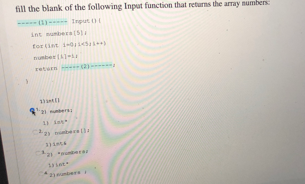 Solved fill the blank of the following Input function that | Chegg.com