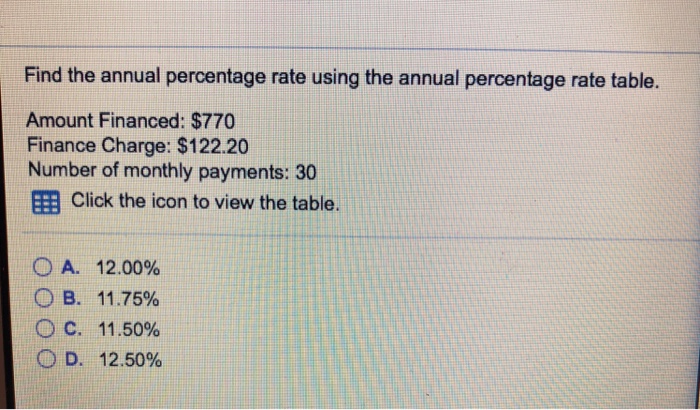 Solved Find the annual percentage rate using the annual | Chegg.com