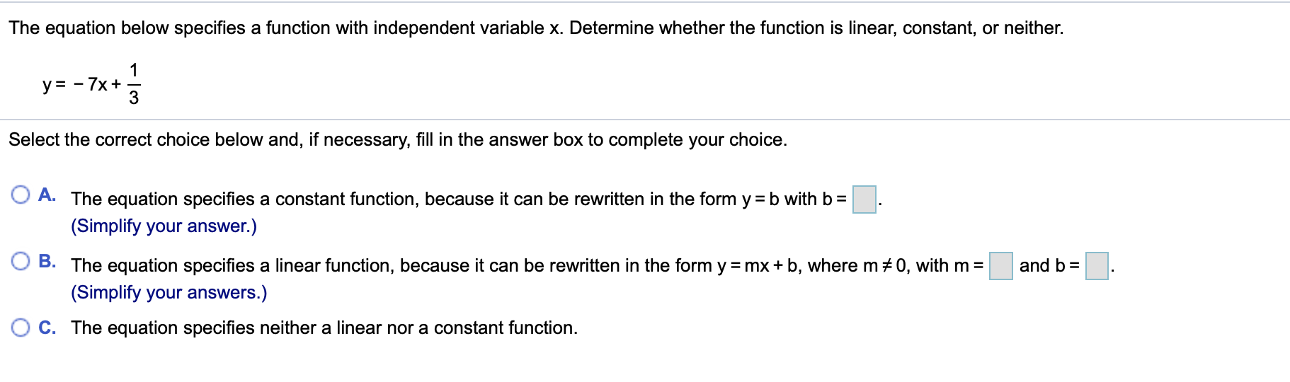 Solved The equation below specifies a function with | Chegg.com